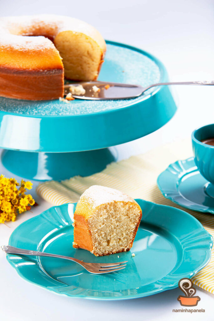 Bolo simples com toque de laranja - naminhapanela.com