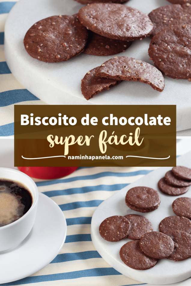 Biscoito de chocolate fácil - delicioso e super crocante