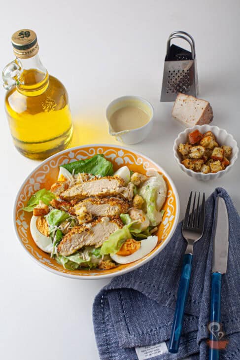 Salada Caesar Saudável - receita super fácil de fazer